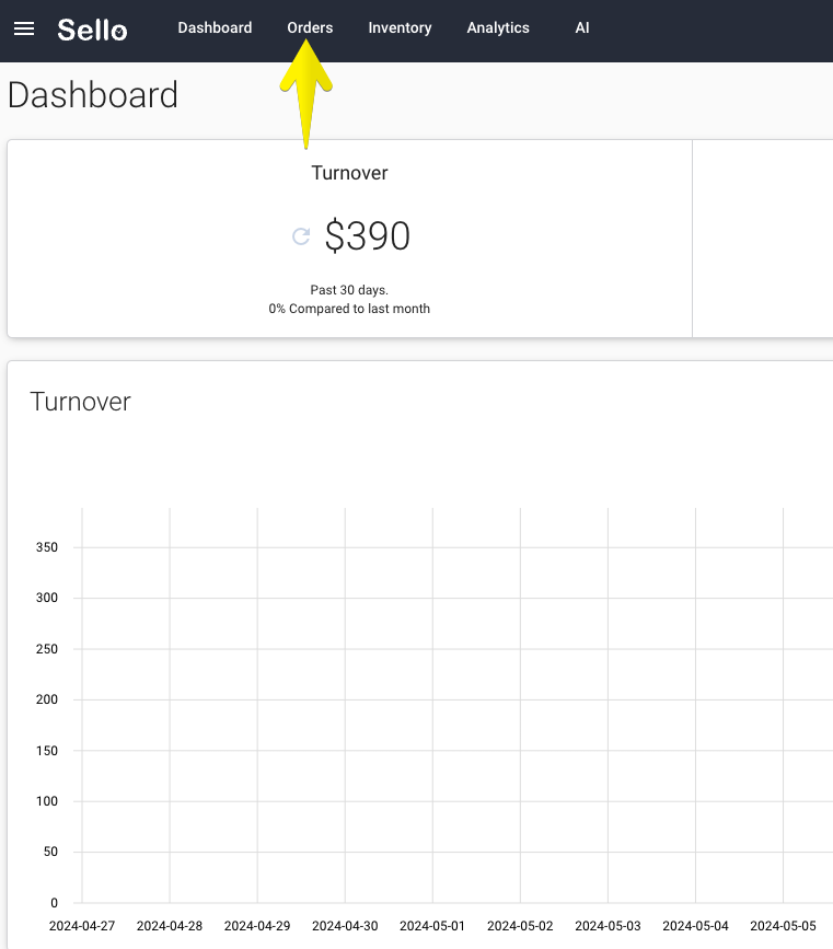 How to view product in inventory from order – Sello