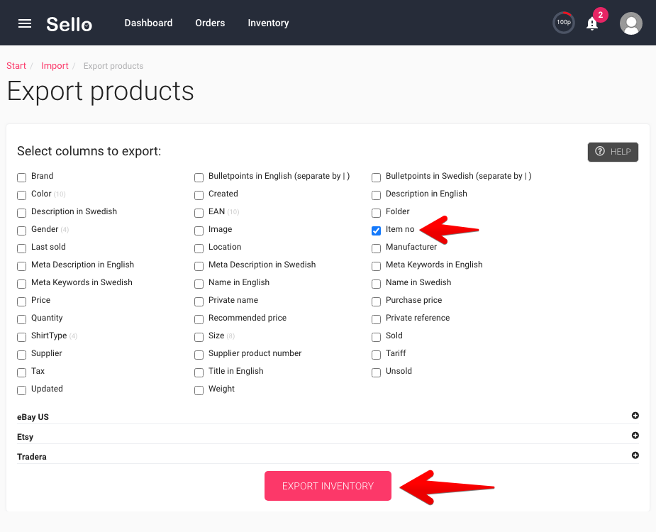How to set product category with Excel – Sello