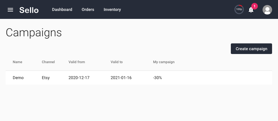 How to create a campaign – Sello