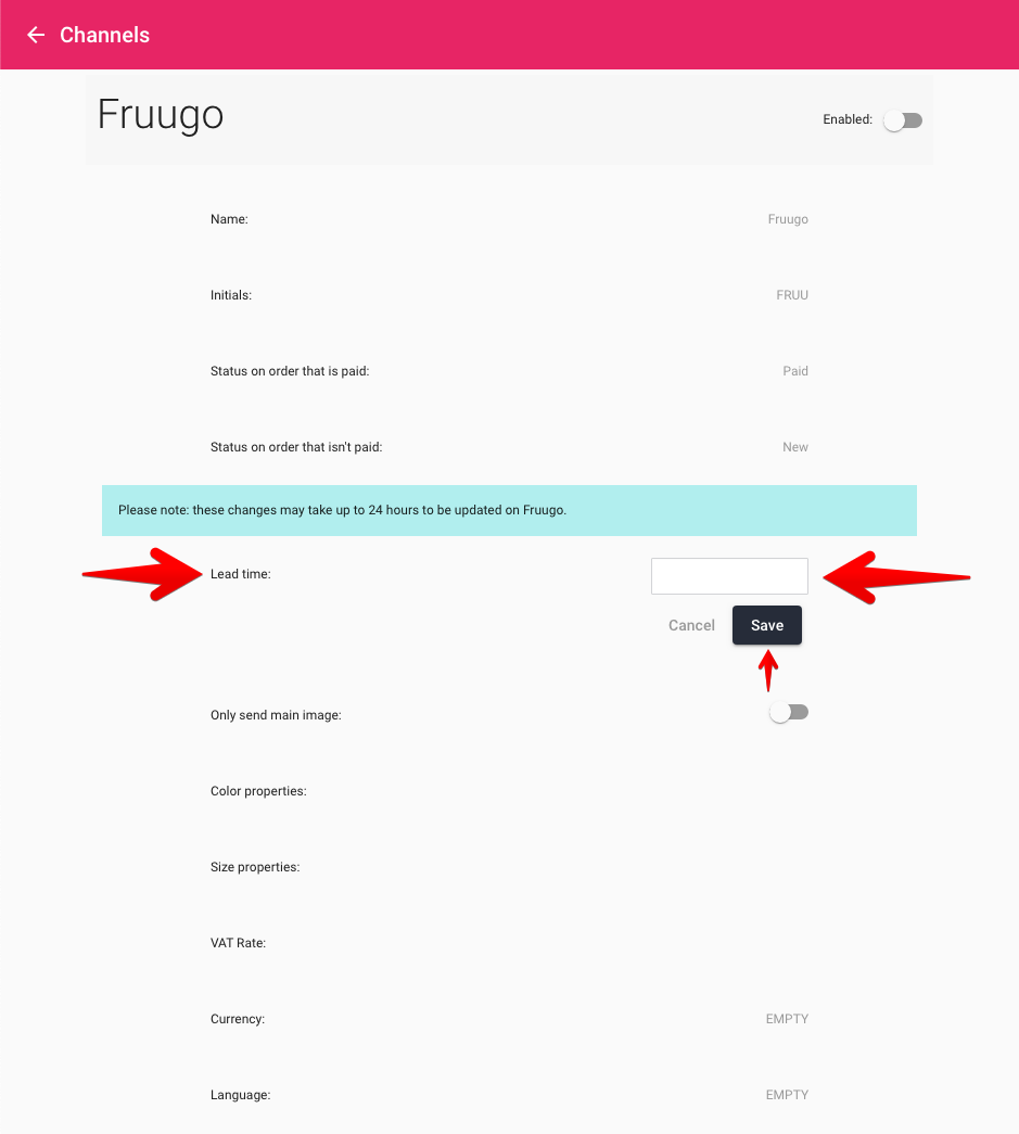 How to set Fruugo delivery time – Sello